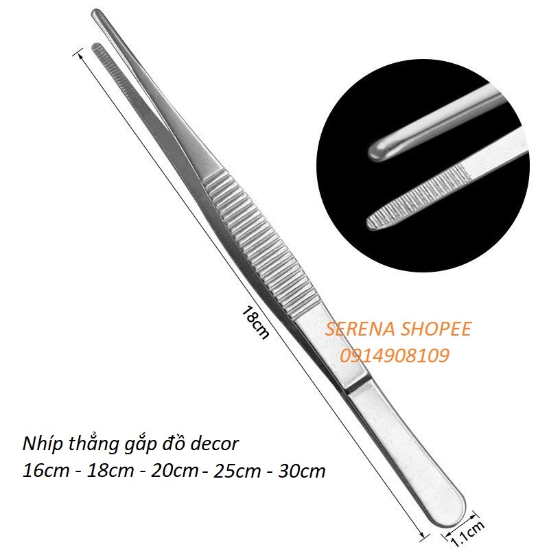 Nhíp gắp đồ decor trang trí chất liệu inox 304 16cm - 18cm - 20cm - 25cm - 30cm | Shopee Việt Nam