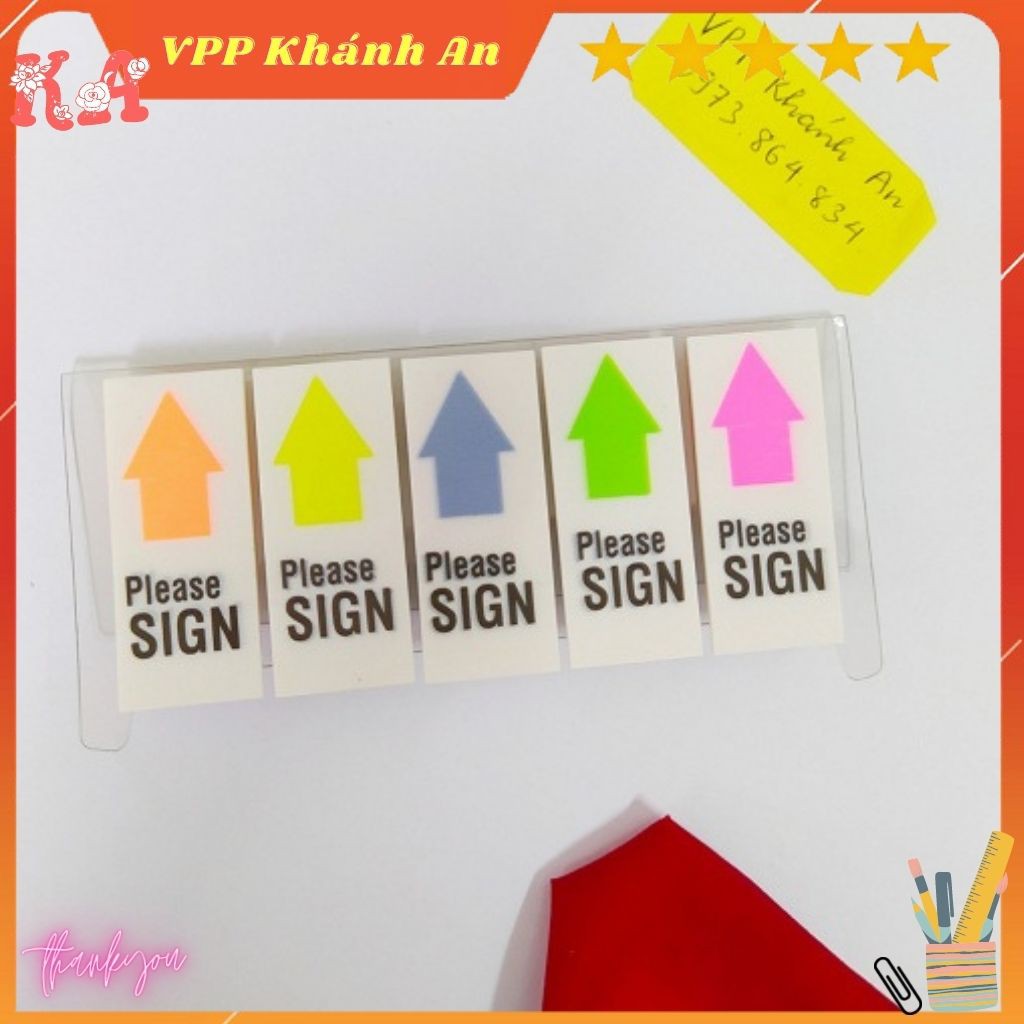 Giấy note ký mũi tên Please Sign | Shopee Việt Nam