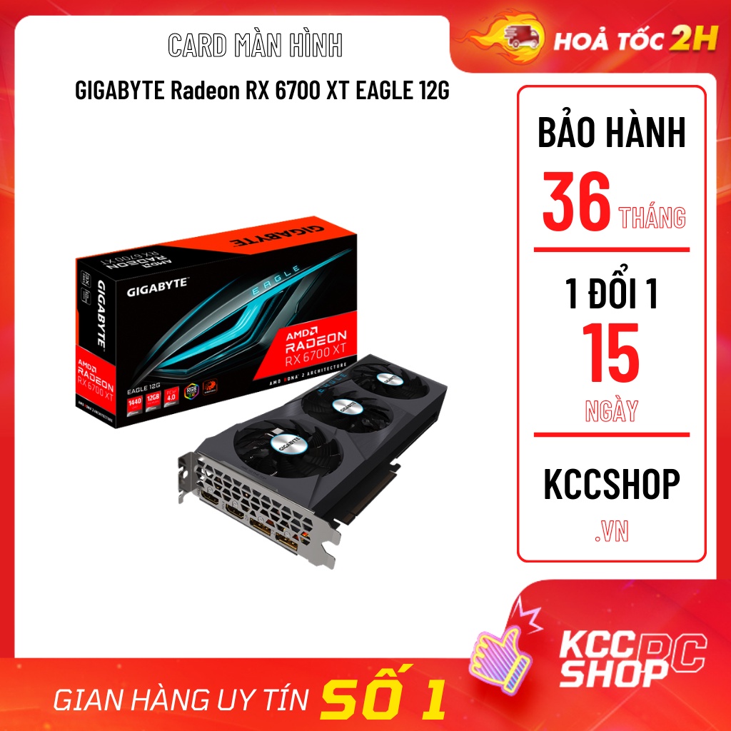 VGA GIGABYTE Radeon RX 6700 XT EAGLE 12G (GV-R67XTEAGLE-12GD) | Shopee ...