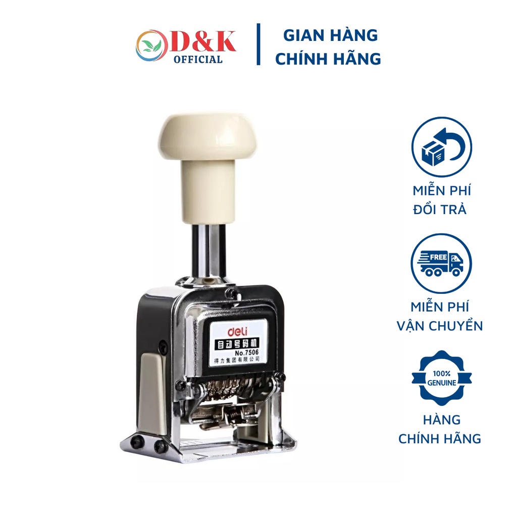 Mua Dập Số Nhảy Đóng Số Tự Động 6 Số Deli 7506 Quay Số Dễ Dàng Nhanh ...