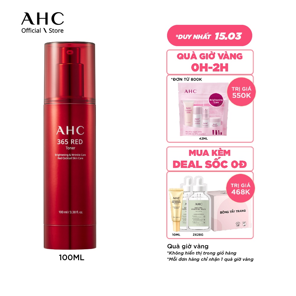 [Mã COSAHC03 giảm 10% đơn 600K] Nước Cân Bằng Chống Lão Hóa AHC 365 Red Toner 100ml | BigBuy360 ...