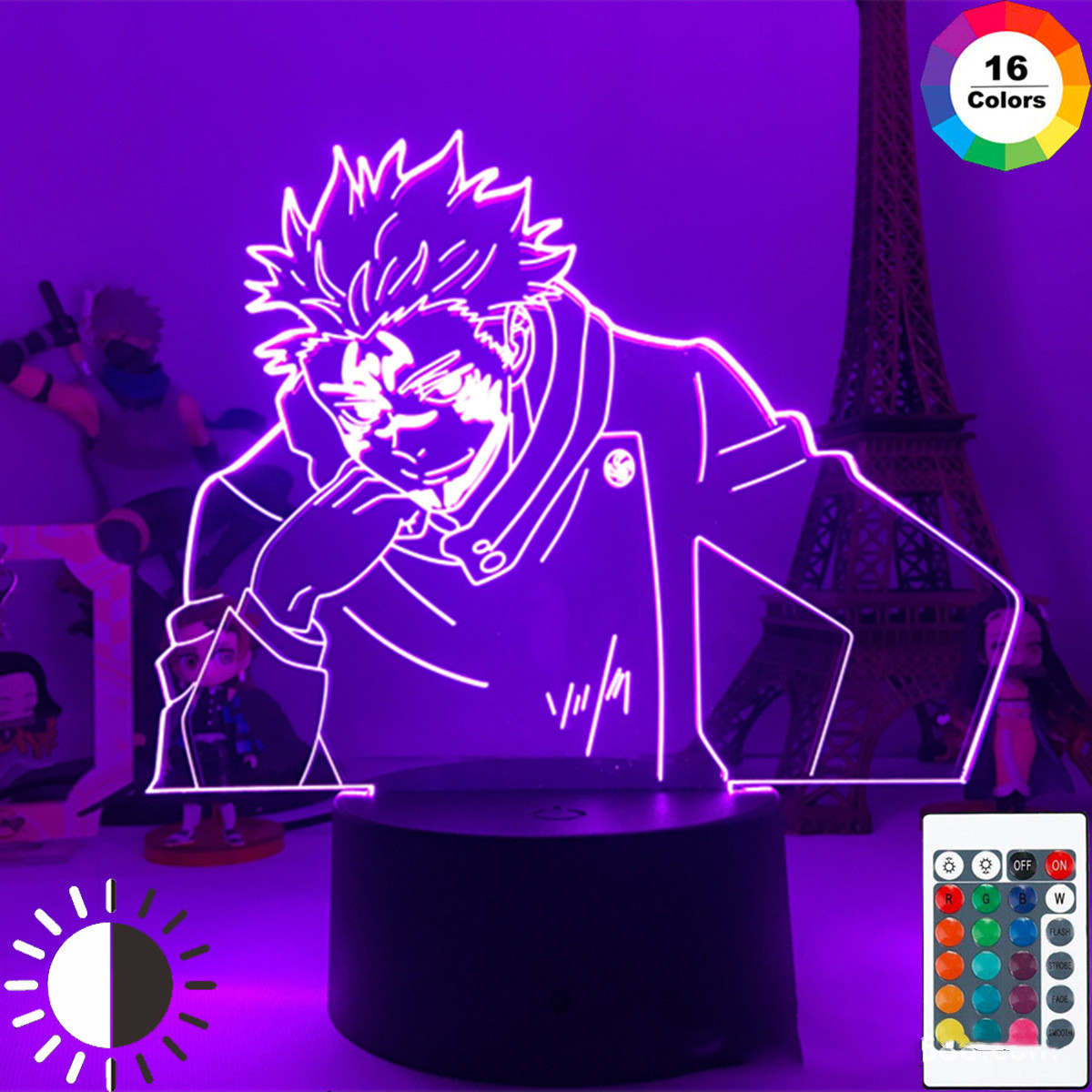 Đèn ngủ bóng LED 3D hình Jujutsu Kaisen Gojo Satoru Ryomen Sukuna ...
