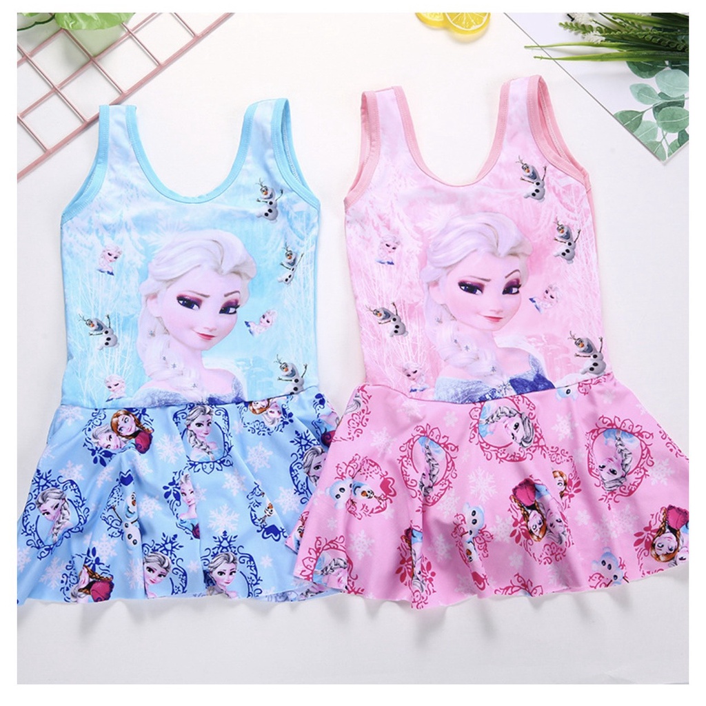 Đồ bơi liền thân công chúa Elsa dành cho bé gái từ 15kg đến 29kg ...