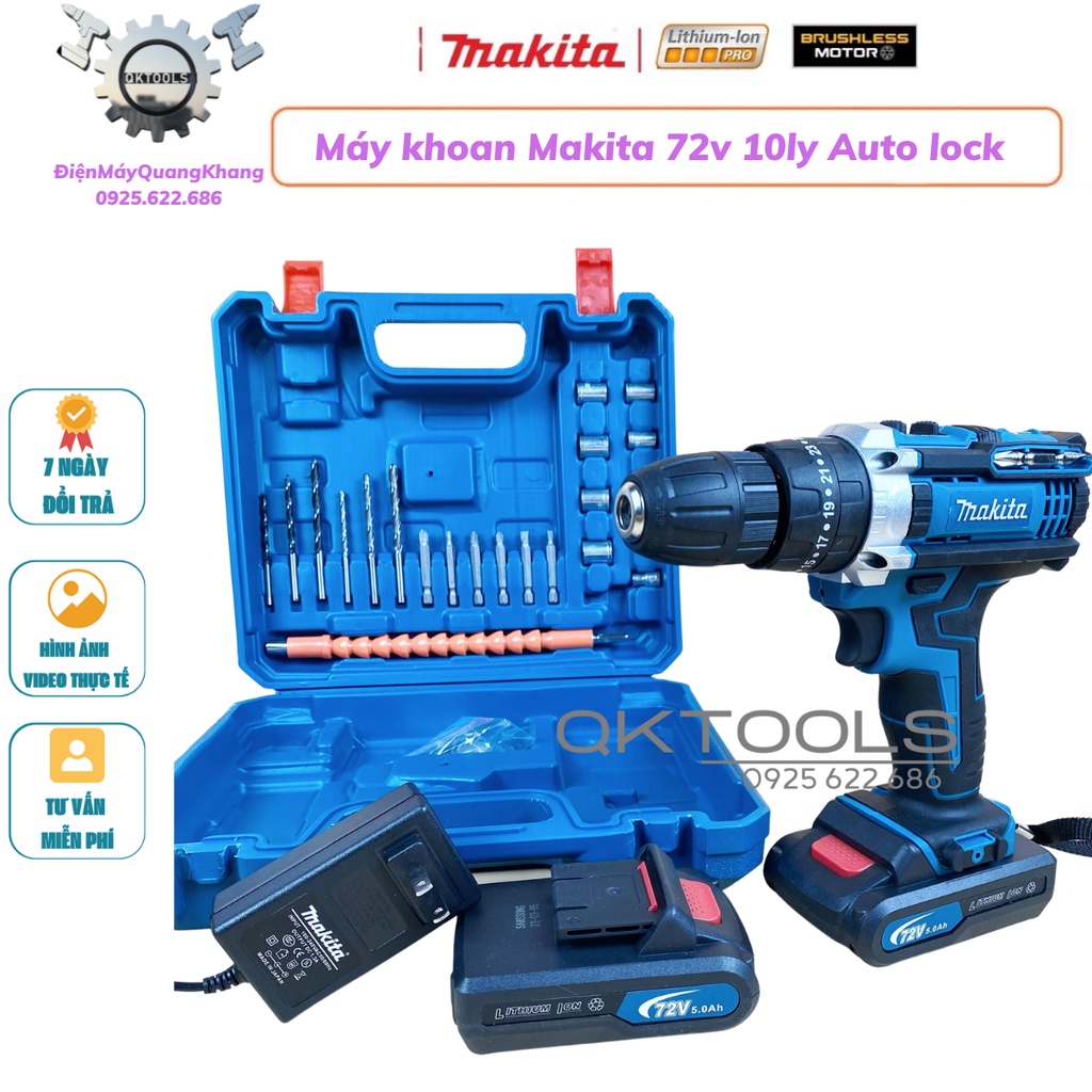 Máy khoan pin Makita 72V 3 chức năng , Tặng bộ phụ kiện 24 chi tiết | Shopee Việt Nam