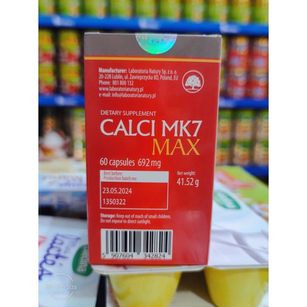 Mua 🆘 CALCI MK7 MAX - Canxi từ tảo biển đỏ tự nhiên, giúp bổ sung canxi ...