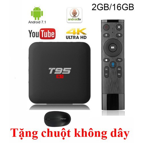 Android TV Box T95 S1 2G+16G Tìm kiếm bằng giọng nói + Chuột không dây ...