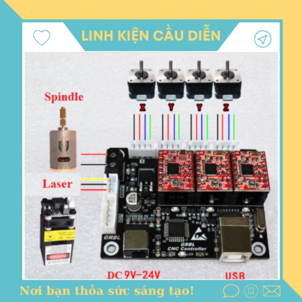Mua Mạch Điều Khiển Máy CNC Mini Grbl giá rẻ nhất | TecKi.Vn