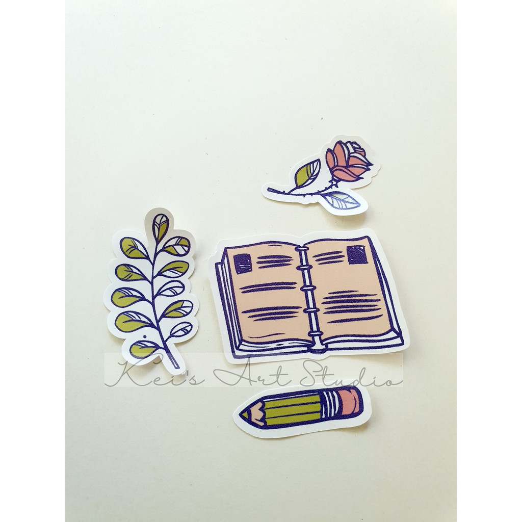 Bộ sticker giấy Nhật ký của tôi phong cách vẽ tay dễ thương trang trí ...