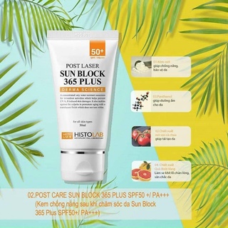 Kem chống nắng vật lý Histolab POST CARE SUN BLOCK 365 PLUS SPF 50+/PA ...