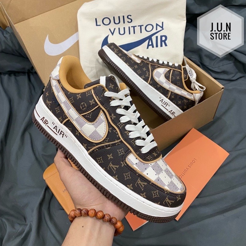 Giày NikeAir Force 1 Nam Nữ bản cao cấp Giày AF1 LV nâu cao cấp Hàng ...