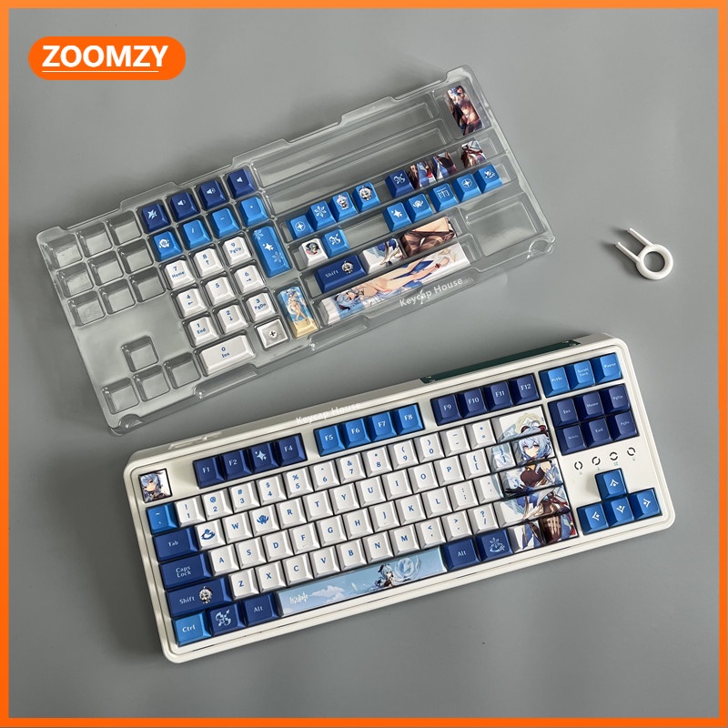 Mua Ganyu theme keycap Cherry profile PBT Dye thăng hoa bàn phím cơ ...