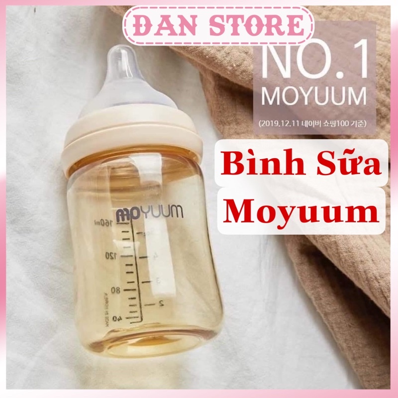 Bình sữa Moyuum 170ml, 270ml chính hãng nội địa Hàn, Bình sữa sơ sinh cho bé nhựa PPSU Moyum Hàn ...