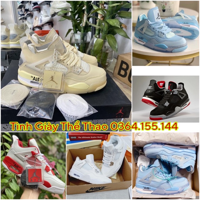 Mua Giày air Jordan 4 retro off white sail , Giày sneaker JD4 high màu ...