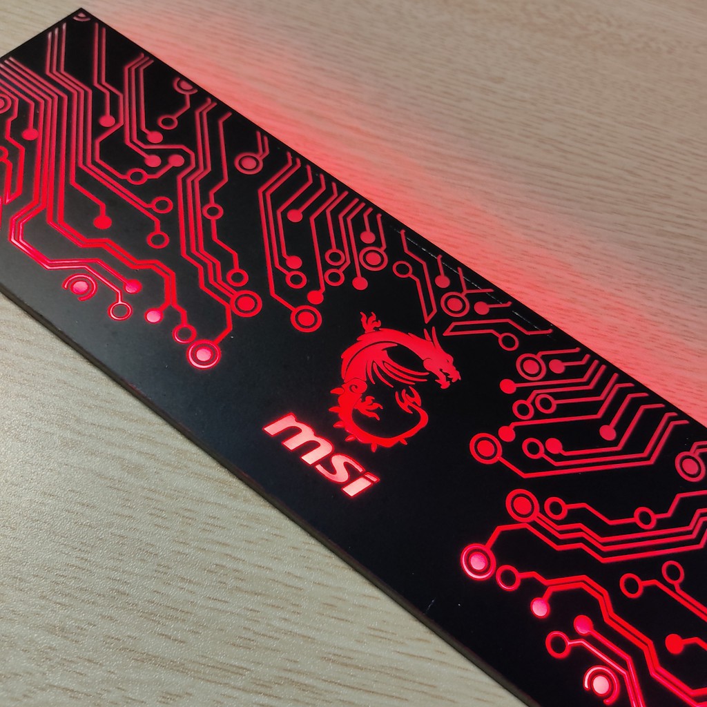 Tấm che nguồn PC Led RGB 5v ARGB logo MSI, đồng bộ màu Hub Coolmoon ...