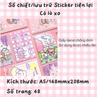 Sổ lưu trữ sticker/washi tape có lò xo | Shopee Việt Nam