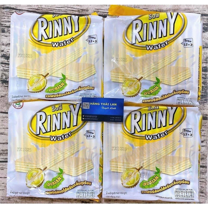 Bánh Xốp Rinny Wafer Thái Lan Durian 408g | Shopee Việt Nam