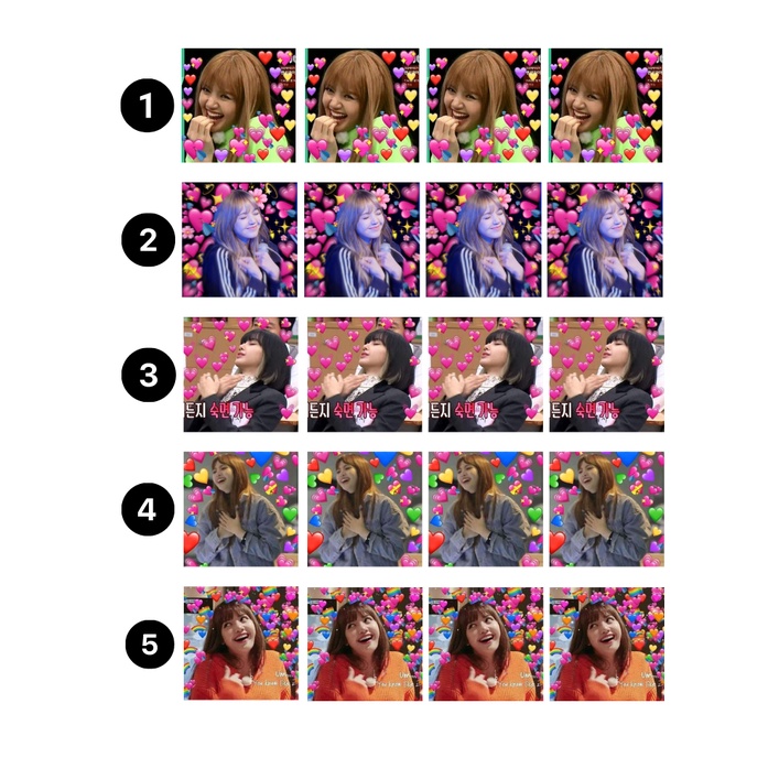 [SẴN] Sticker gói hàng LISA BLACKPINK meme trái tim đáng yêu (Mẫu 1 ...