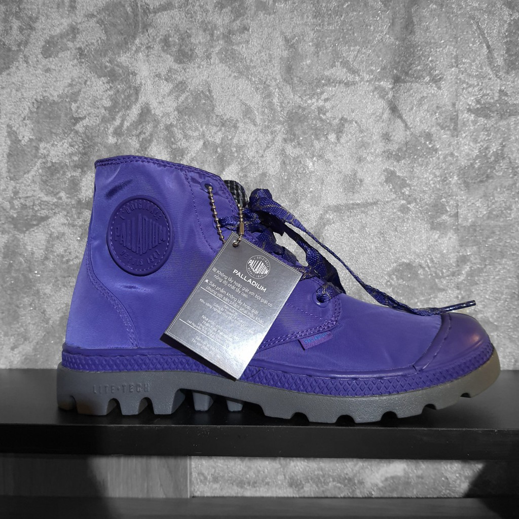[ Chính hãng ] Giày Palladium vải dù chống nước màu tím nữ freeship tại ...