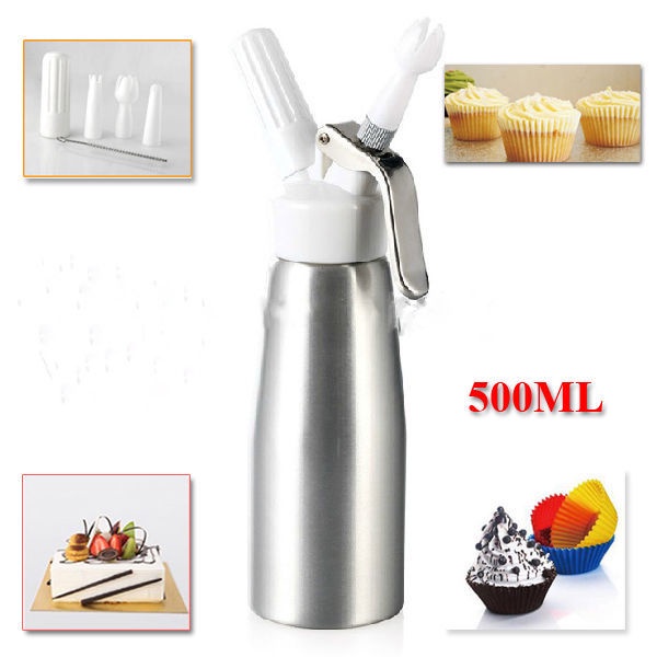 Mua Bình INOX Xịt Kem Tươi Whipping Cream LOẠI XỊN (0.5L, 1L) giá rẻ ...