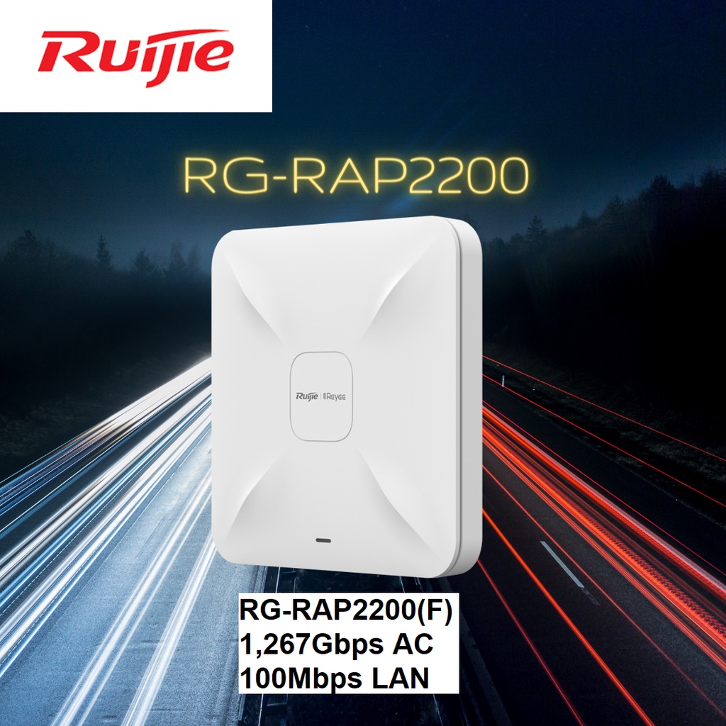 Bộ phát Wifi RUIJIE REYEE RG-RAP2200(F) 1,267Gbps, LAN 100Mbps ...