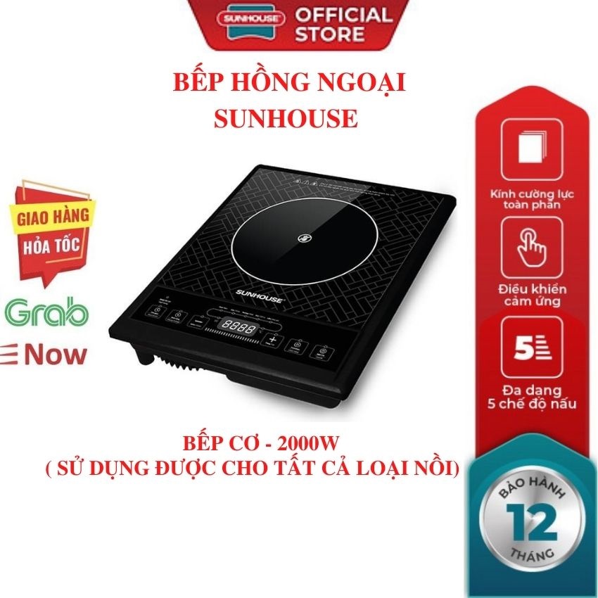 Mua Bếp hồng ngoại SUNHOUSE SHD6011-2022 2000 W nút bấm điện tử có núm ...