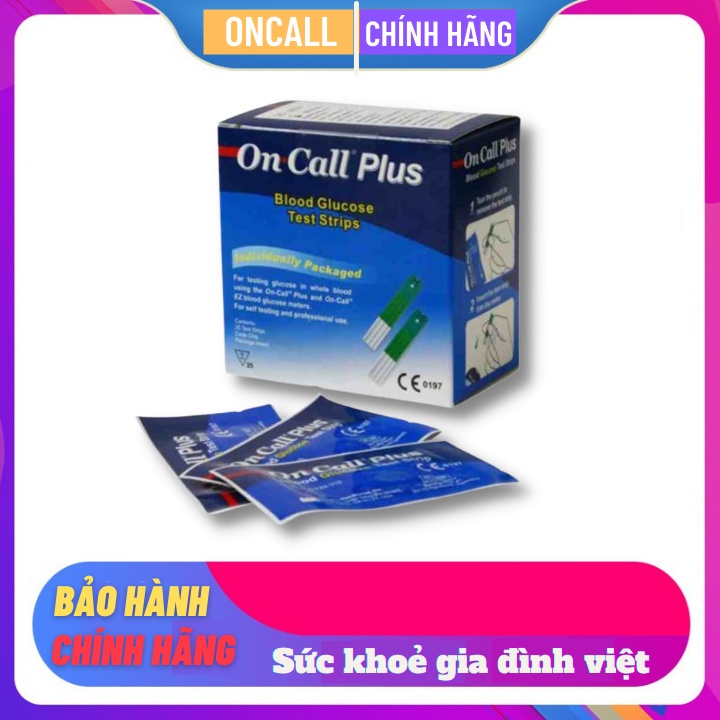 Mua 25 que thử đường huyết, tiểu đường dùng cho máy Oncall Plus/ OnCall ...