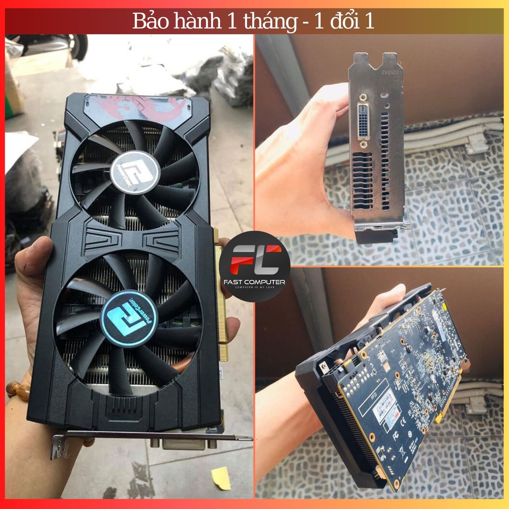 Card Màn Hình PowerColor Red Dragon RX 570 4GB 1 DVI Cũ Bảo Hành 1 ...
