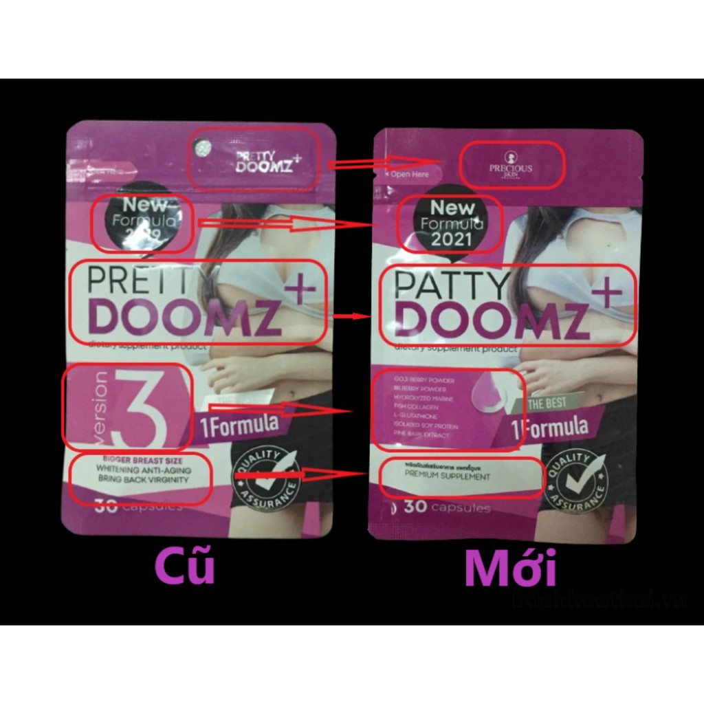 (SHOP NGUYỄN NHƯ THỦY) Viên uống Patty Doomz Thái Lan chính hãng (Gói ...