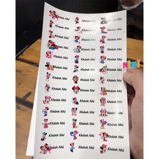 Combo 160 stiker tên bé - In Name sticker - tem decal nhựa tên cá nhân ...