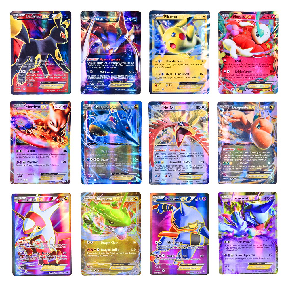 Set 100 Thẻ Bài Pokemon Tcg-Po Ex Full Card 59 Ex 20 Mega Ex 20 Gx 1 ...