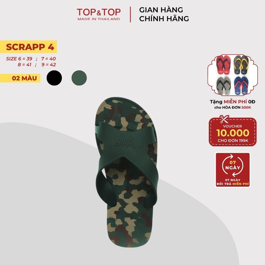 Mua Dép nam Thái Lan quai chéo cao su non Monobo Rubber Soul Scrapp 4, đế màu giàn di quân đội ...