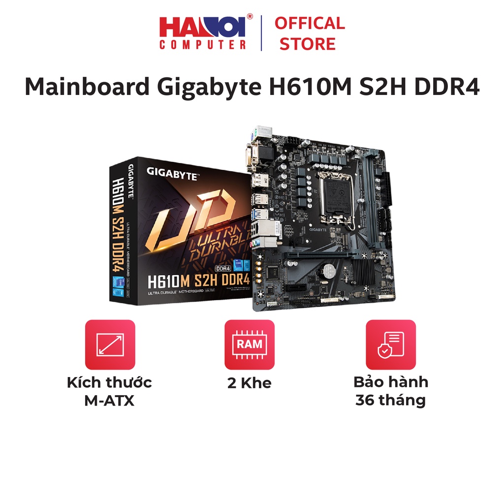 Mua Mainboard Gigabyte H610M S2H DDR4 (Kích thước M-ATX, Chipset Intel ...