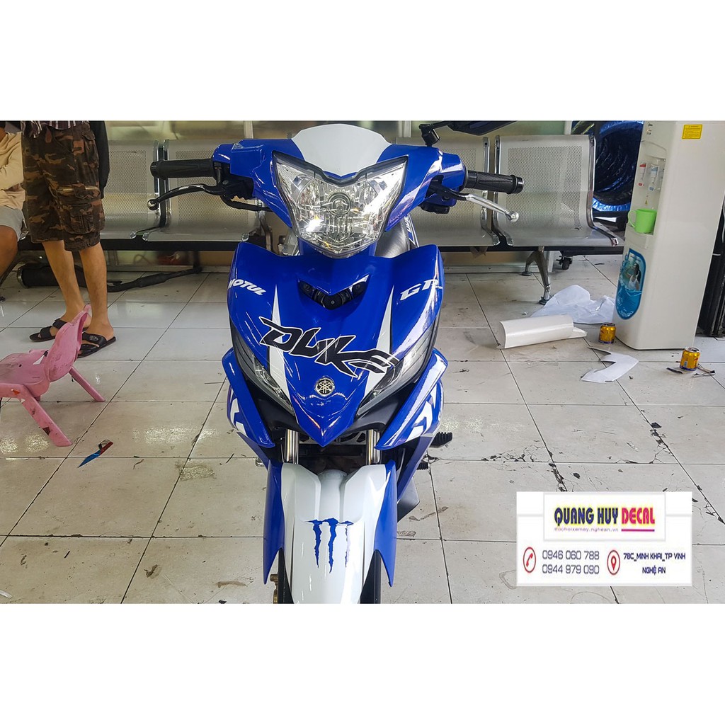 Tem trùm exciter 135 xanh trắng duke đẹp, độ team decal xe ex dán đời ...