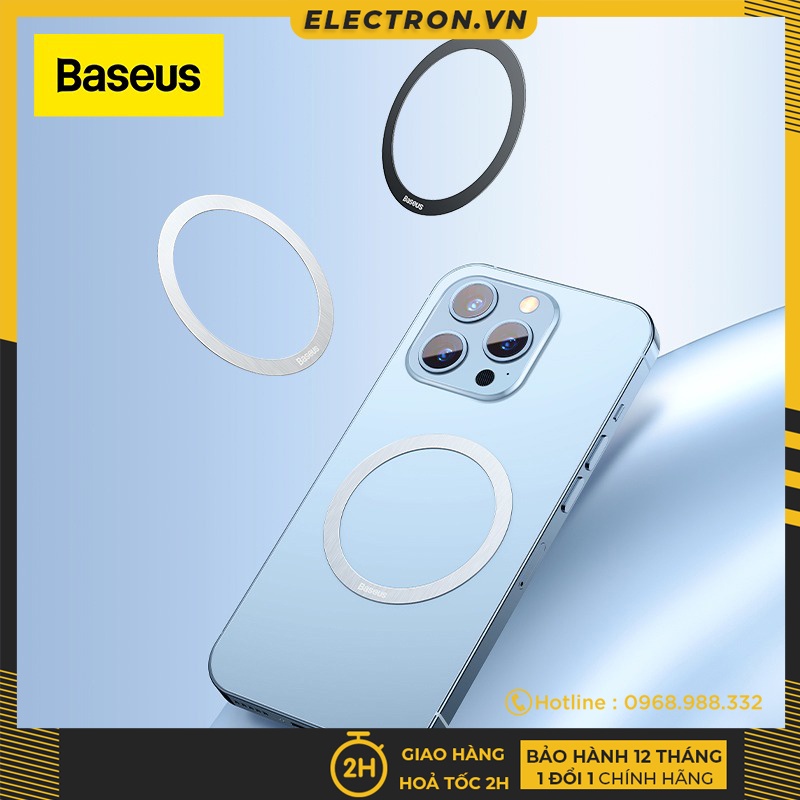 Vòng Kim Loại MagSafe Baseus Halo Series Magnetic Metal Ring cho IP13 ...