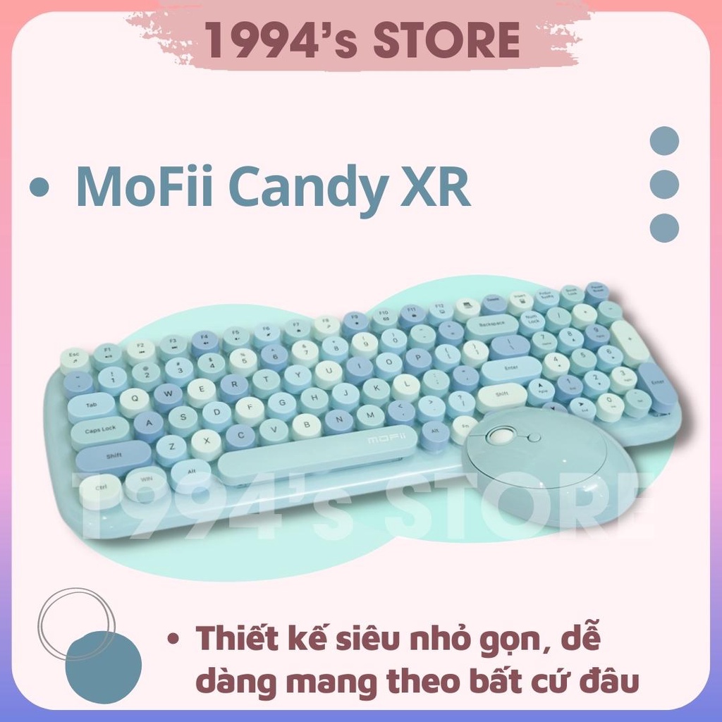 BỘ COMBO BÀN PHÍM GIẢ CƠ VÀ CHUỘT KHÔNG DÂY MOFII CANDY XR và MOFII CANDY S CANDY MIXED - Tặng ...
