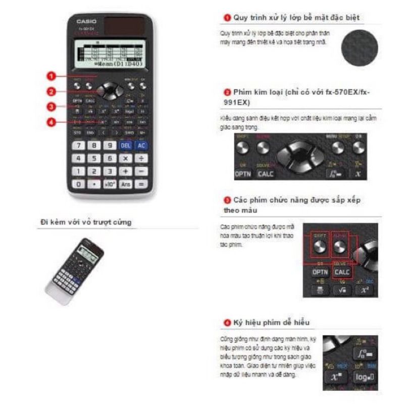 Mua Máy tính Casio FX 580 VNX- 570vn Plus- 570ES Plus 2nd-Giải Toán Nhanh, Độ Chính Xác Cao ...