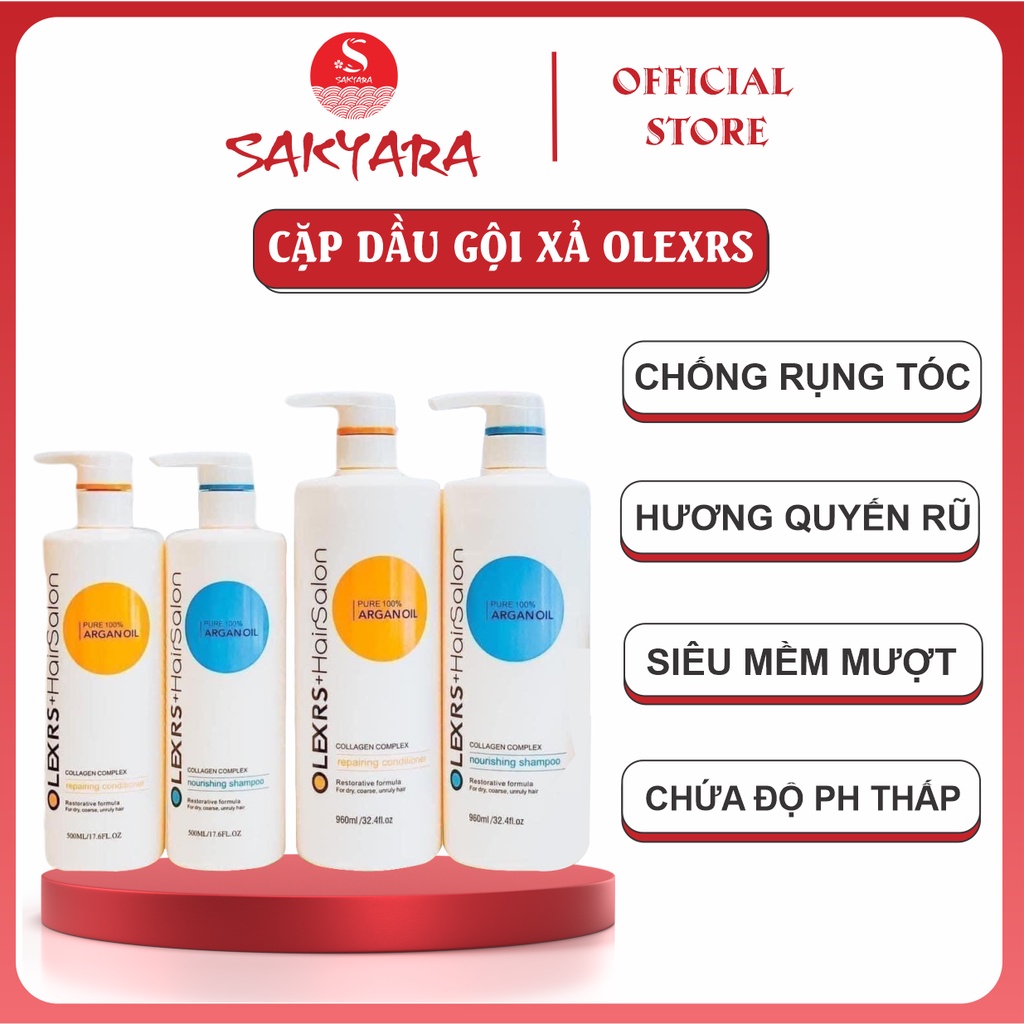 Mua Cặp dầu gội xả Olexrs Hair Salon 500ml-960ml cho tóc khô xơ hư tổn ...