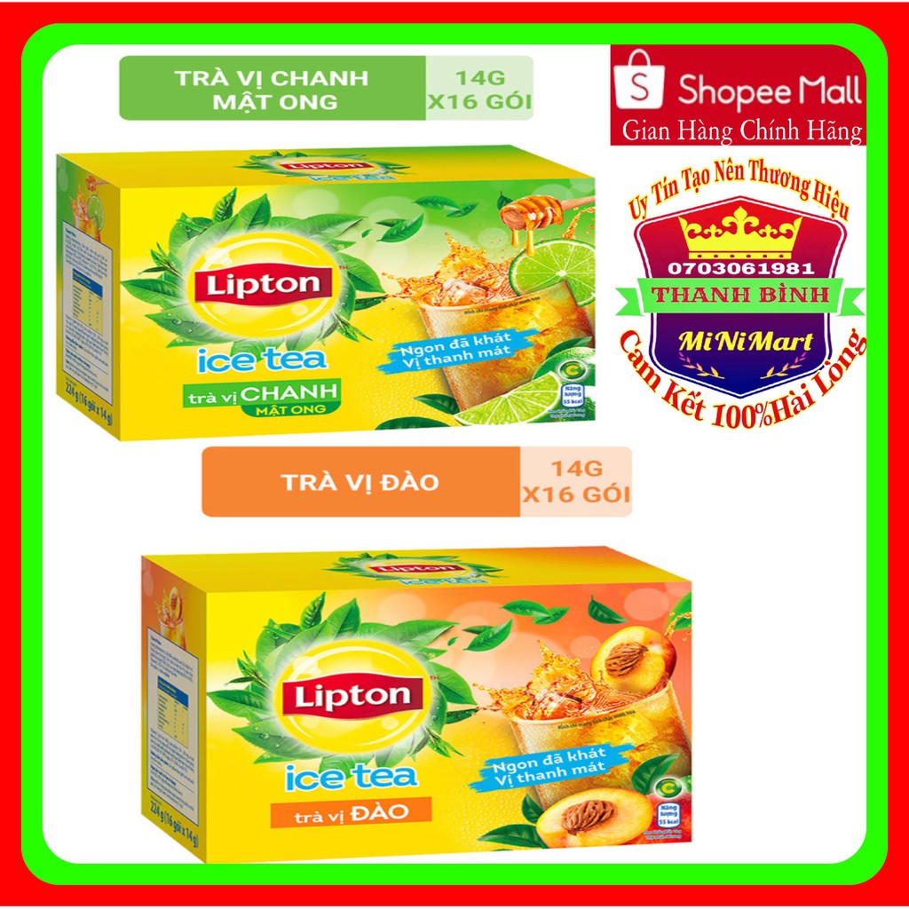 Trà Lipton Ice Tea Hòa Tan Hộp Giấy 224g - Trà Lipton Hương Đào - Trà ...