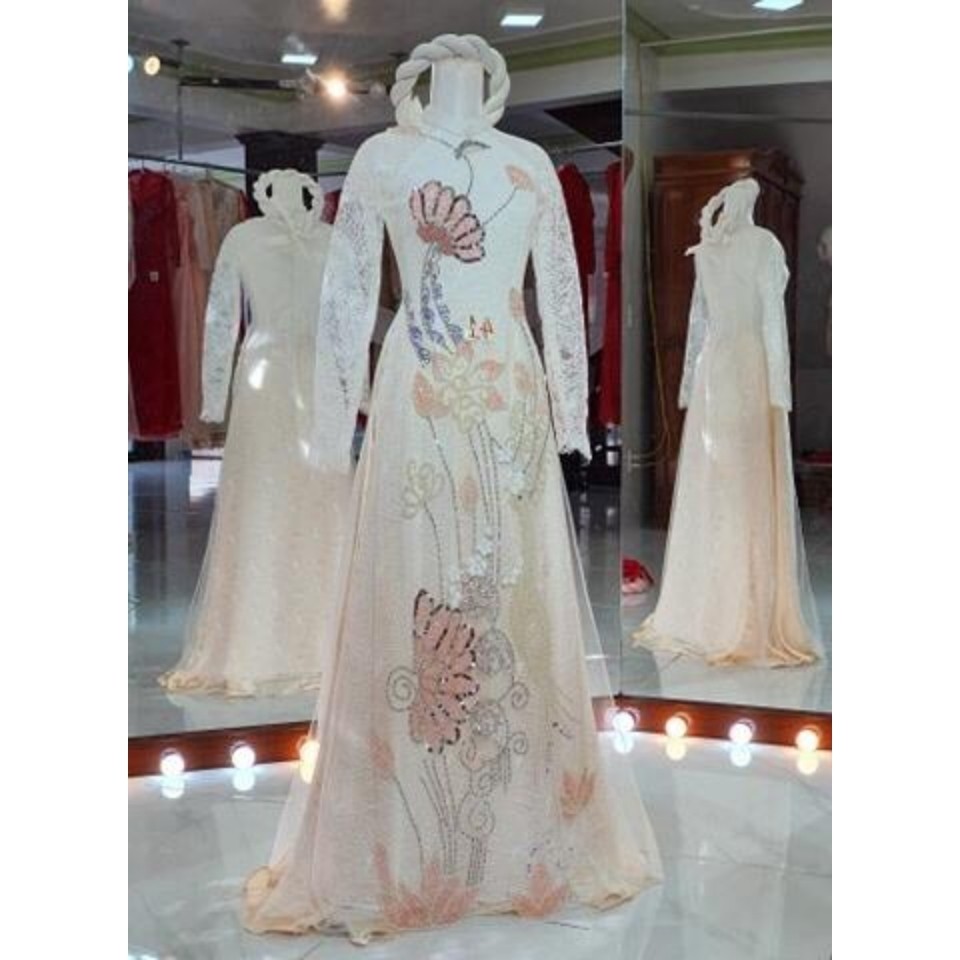 Mua Áo Dài Cô Dâu ADD16 Nữ Mặc Trong Ngày Cưới, Ăn Hỏi, Nổi Bật ĐÍnh Đá ...