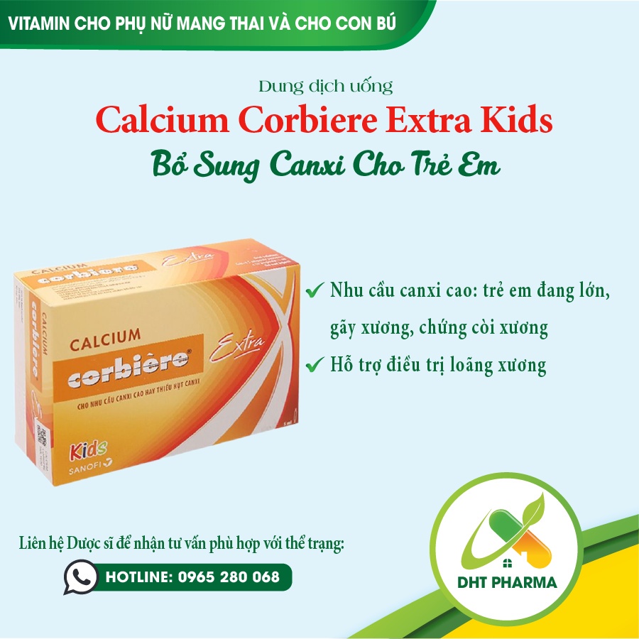 Mua Calcium Corbiere Extra KID bổ sung canxi cho trẻ (Hộp 30 ống x 5ml ...