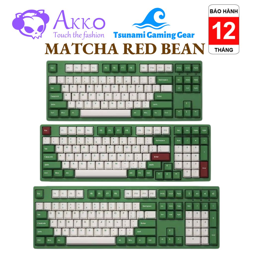 Mua Bàn phím cơ AKKO 3087/ 3098/ 3108 v2 DS Matcha Red Bean (Akko ...