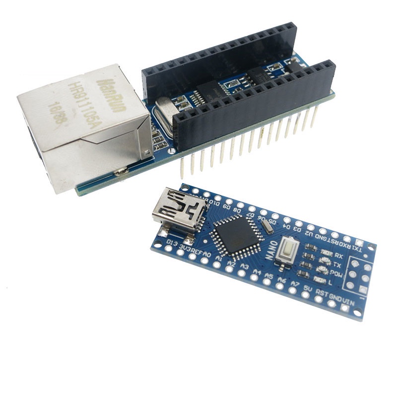 1 bảng mạch mạng Ethernet Shield V1.0 ENC28J60 + 1 mô đun chuyển đổi ...