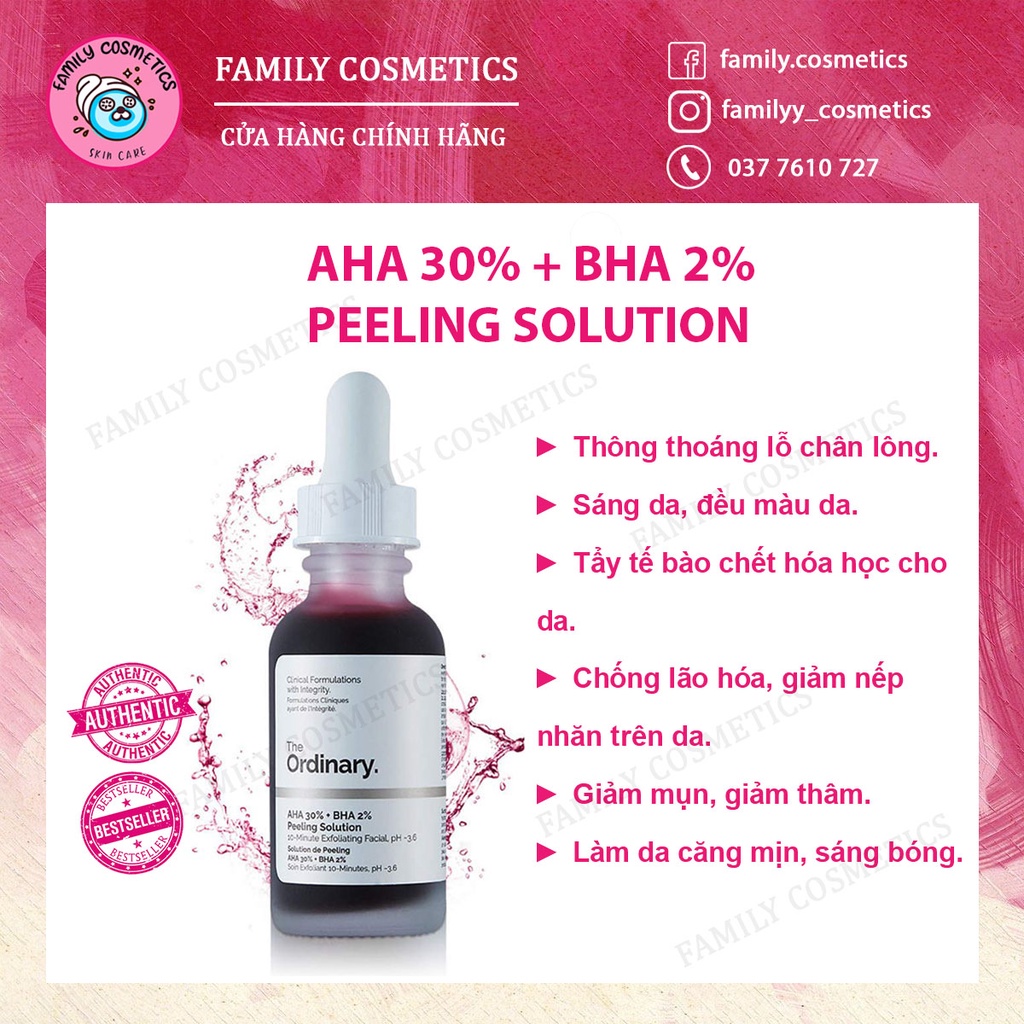 Mua Tẩy da chết AHA 30% + BHA 2% Peeling Solution The Ordinary - Family ...