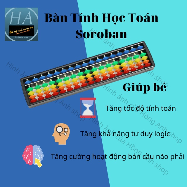 Mua Bàn Tính SOROBAN 13 Cột Sắc Màu Cho Bé Học Toán Tư Duy UCMAS, IQ ...