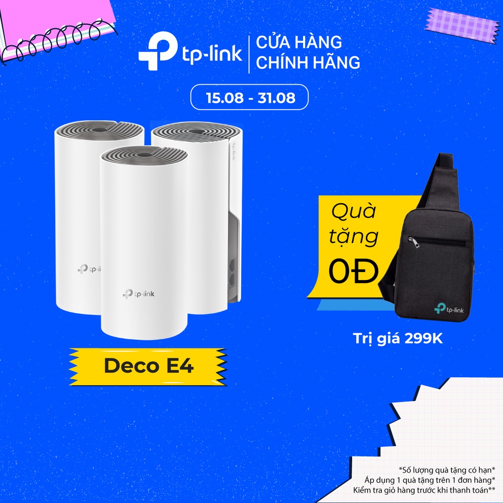 Mua Hệ thống Wifi Mesh TP-Link Deco E4 Chuẩn AC 1200Mbps Dành Cho Gia ...