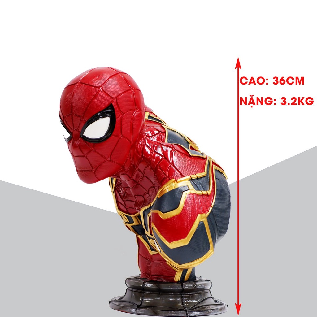 Mua mô hình tượng bán thân người nhện Iron Spider Man cao 36cm, tượng ...