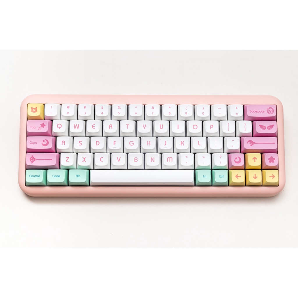 143 Phím Magical Girl Keycaps XDA Profile Màu Hồng PBT DYE SUB Bàn Phím ...
