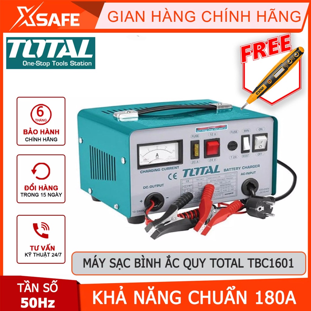 Máy sạc bình điện ắc qui TOTAL TBC1601 Thiết bị sạc bình Điện áp vào 12 ...