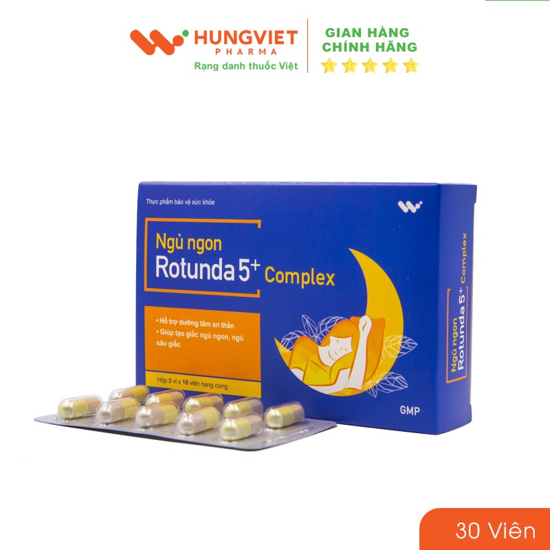 Viên uống ngủ ngon Rotunda 5 Complex - Hỗ trợ dưỡng tâm an thần tạo ...