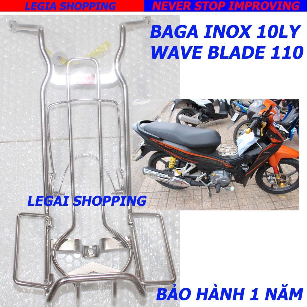 BAGA INOX 10MM GẮN XE HONDA WAVE BLADE 110 | Shopee Việt Nam